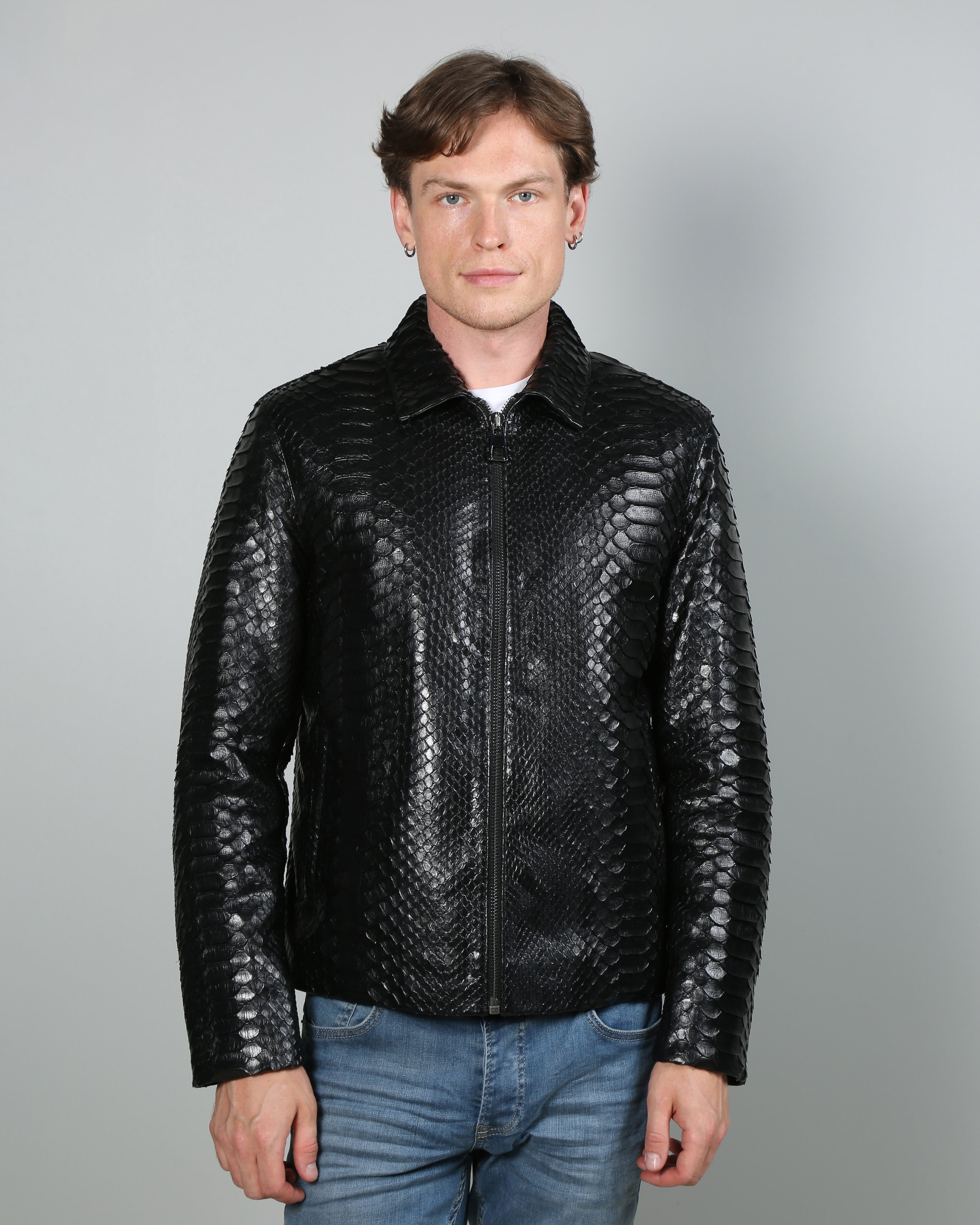 Naoki Python Skin Jacket Barya Leather 