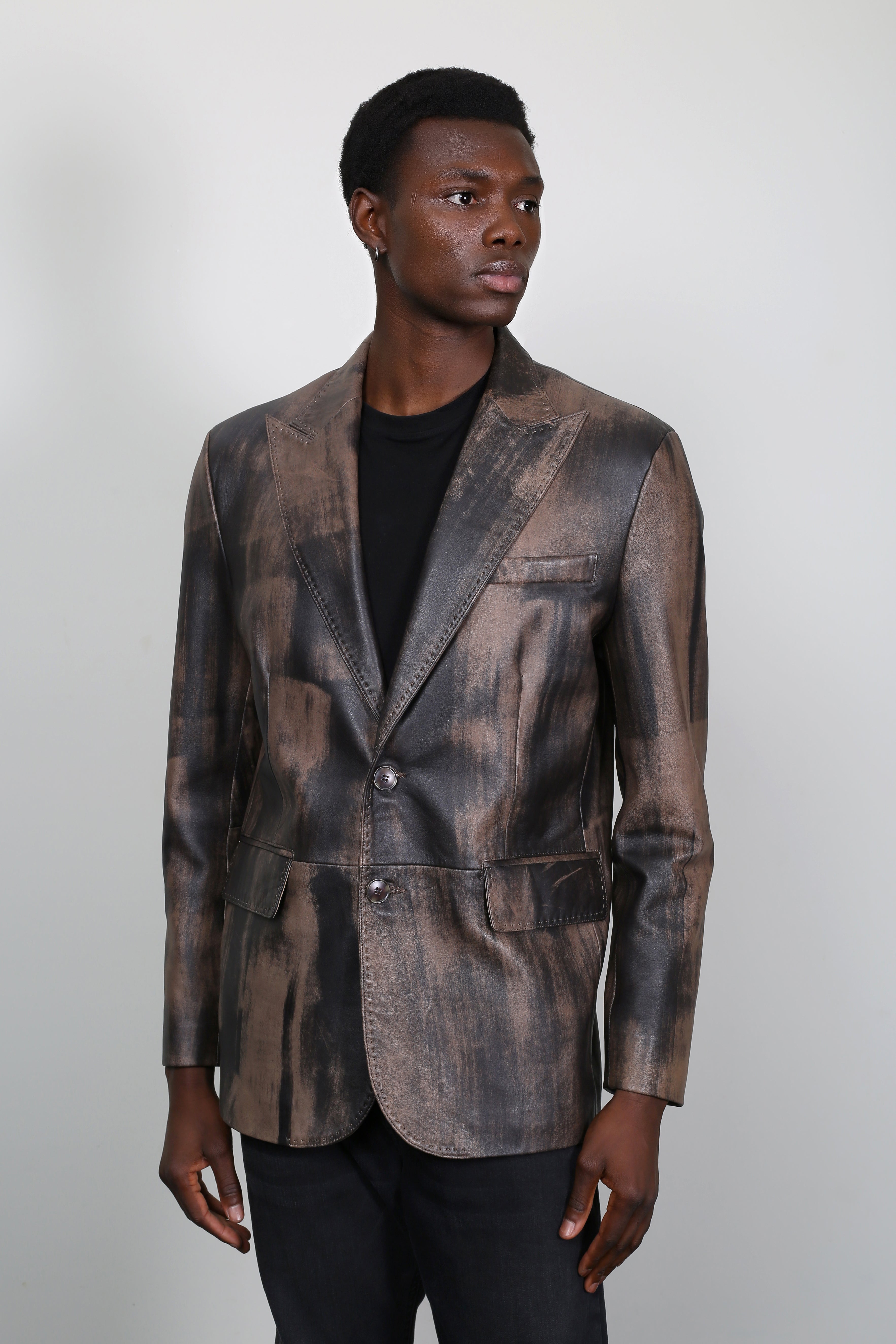 Grey Royale Leather Jacket – Barya Leather
