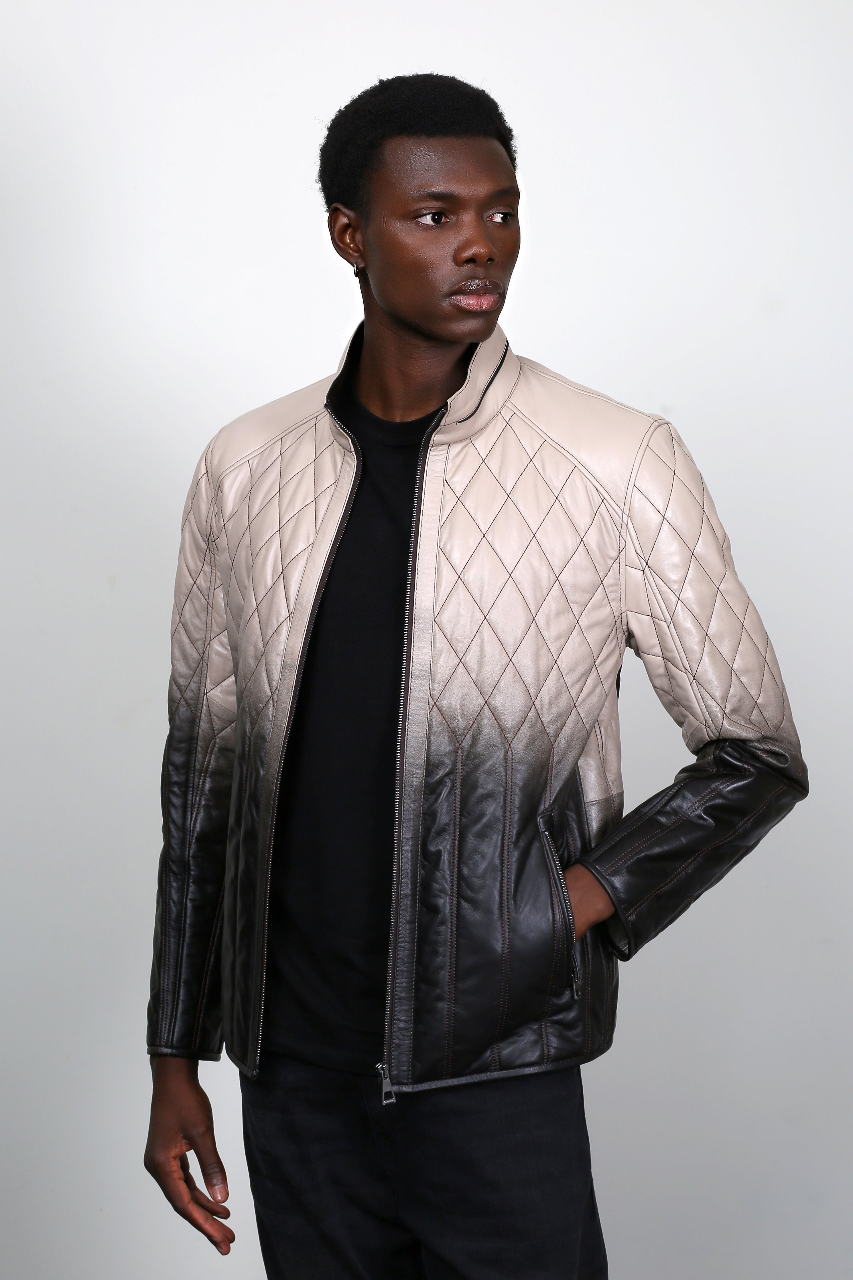 Obsidian Fade Leather Jacket – Barya Leather