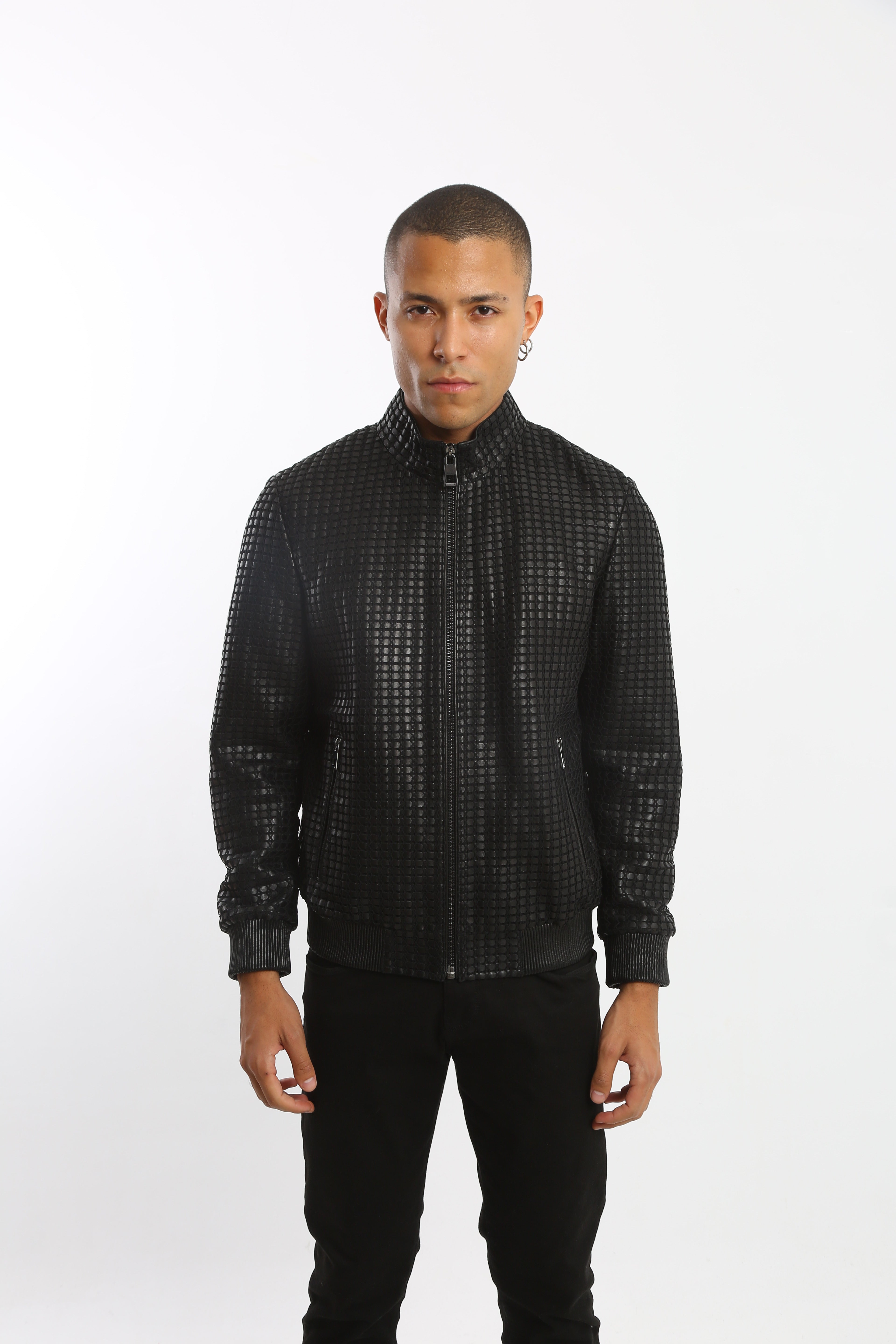 Benjamin Hand Knitted Lambskin Leather Jacket – Barya Leather