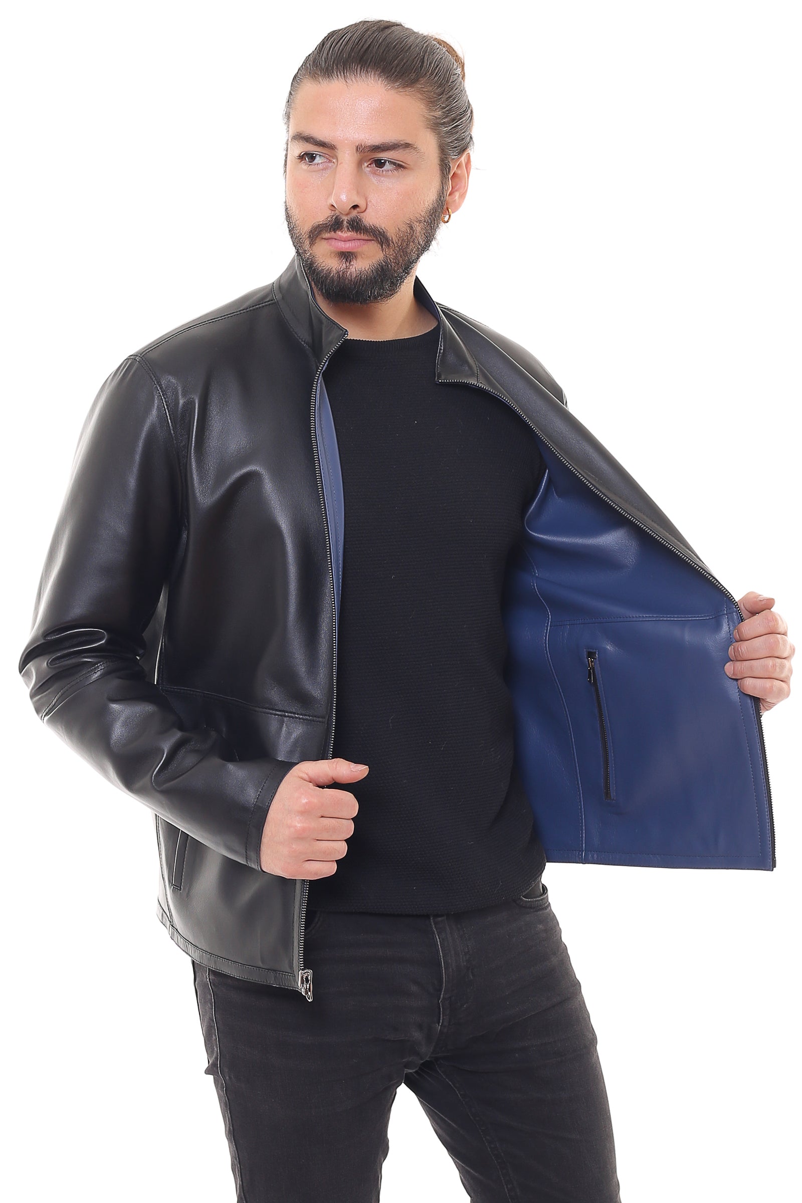 Steven Reversible Leather Jacket – Barya Leather
